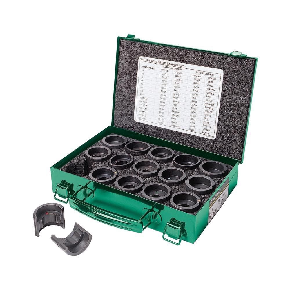 Greenlee KD12CU 12-Ton Crimping Die Kit | McCally Tool and Supply ...