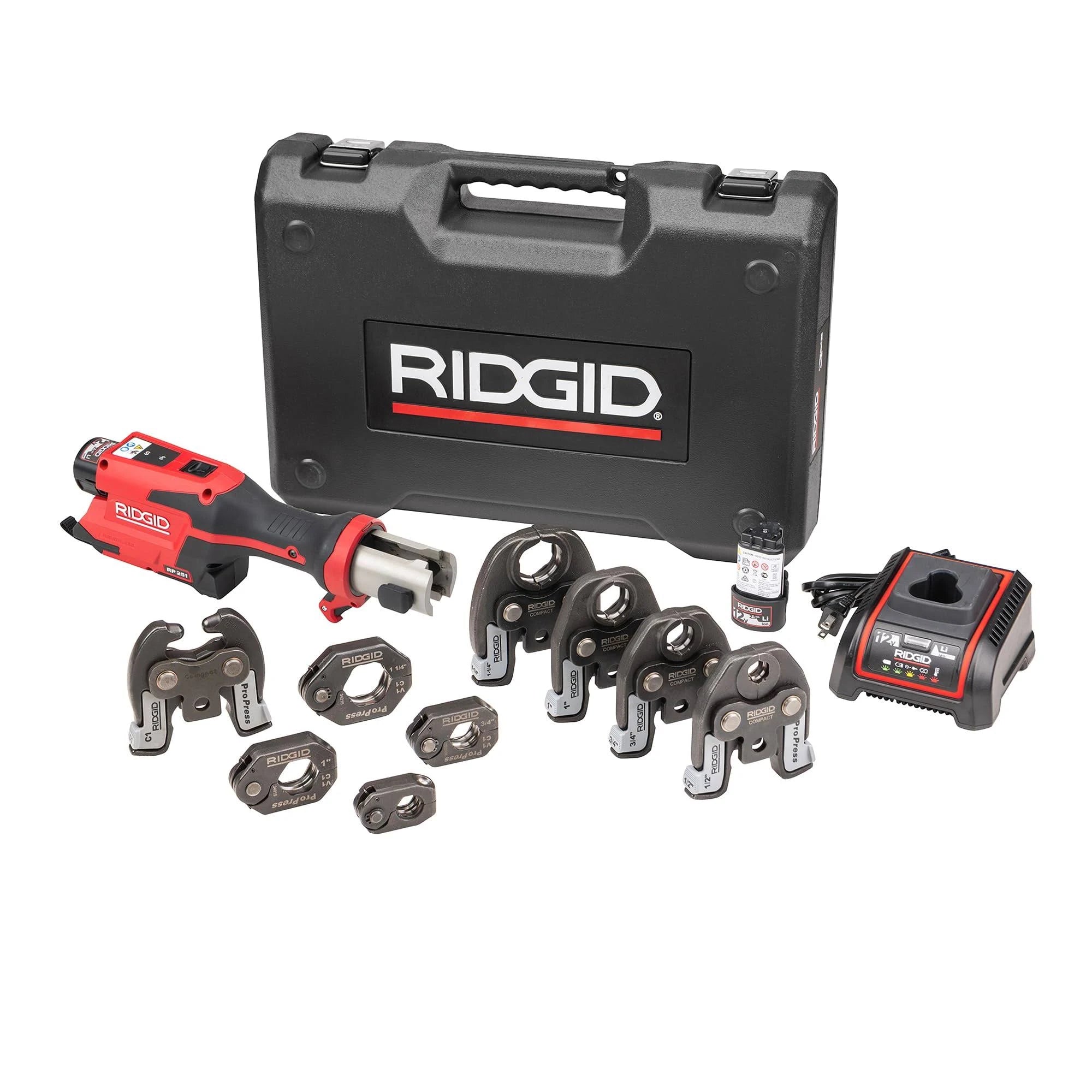 RIDGID 78208 RP 251 Press Tool Battery Kit with ProPress Rings & Jaws