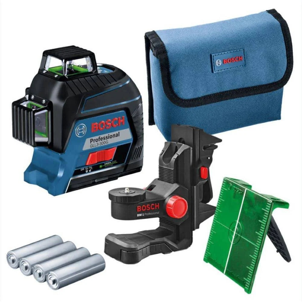 Bosch GLL3-300G 200 ft. Green 360-Degree Laser Level Self Leveling wit